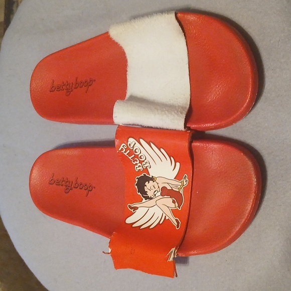 Betty Boop | Shoes | Betty Boop Red Slide Sandals | Poshmark